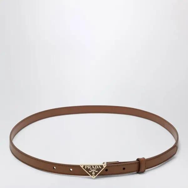 Prada Saffiano Leather Belt - Brown