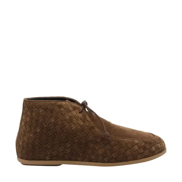 Bottega Veneta Suede High-top Lace-up Shoes