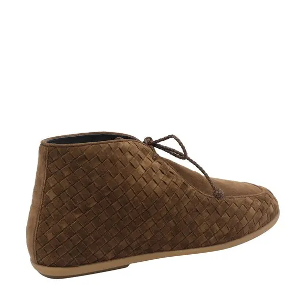 Bottega Veneta Suede High-top Lace-up Shoes