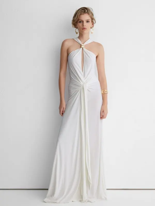 ATELIER Draped Maxi Dress