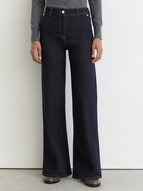 REISS Addie Cotton-lyocell Wide-leg Jeans