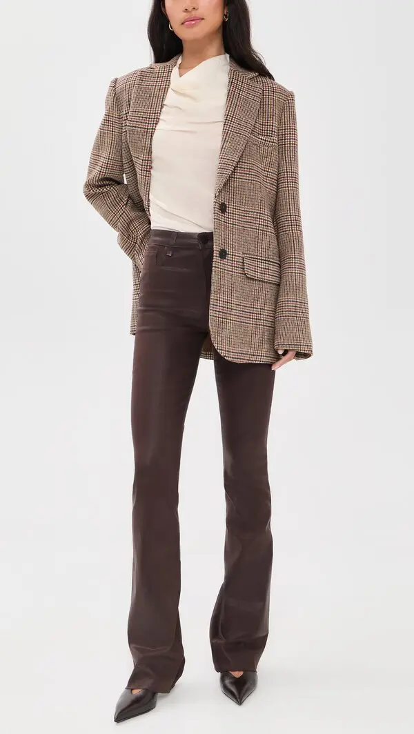 L'Agence Ruth Straight Coated Jeans