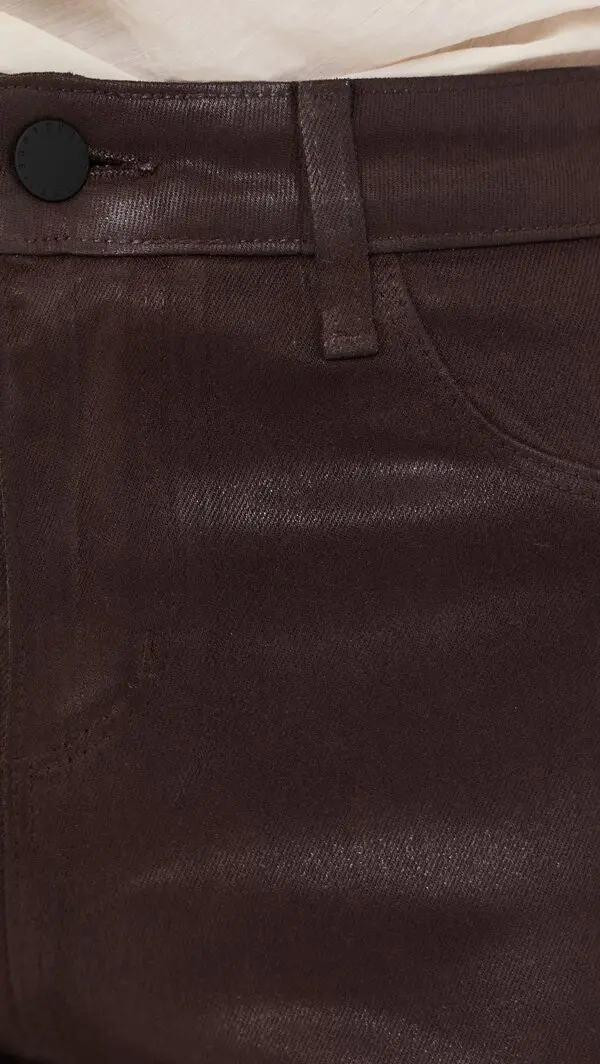 L'Agence Ruth Straight Coated Jeans