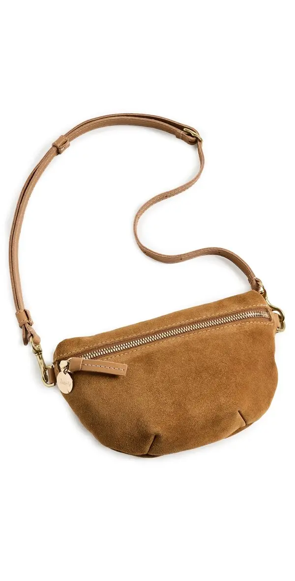 Clare V. Petite Fanny Suede Belt Bag - Caramel