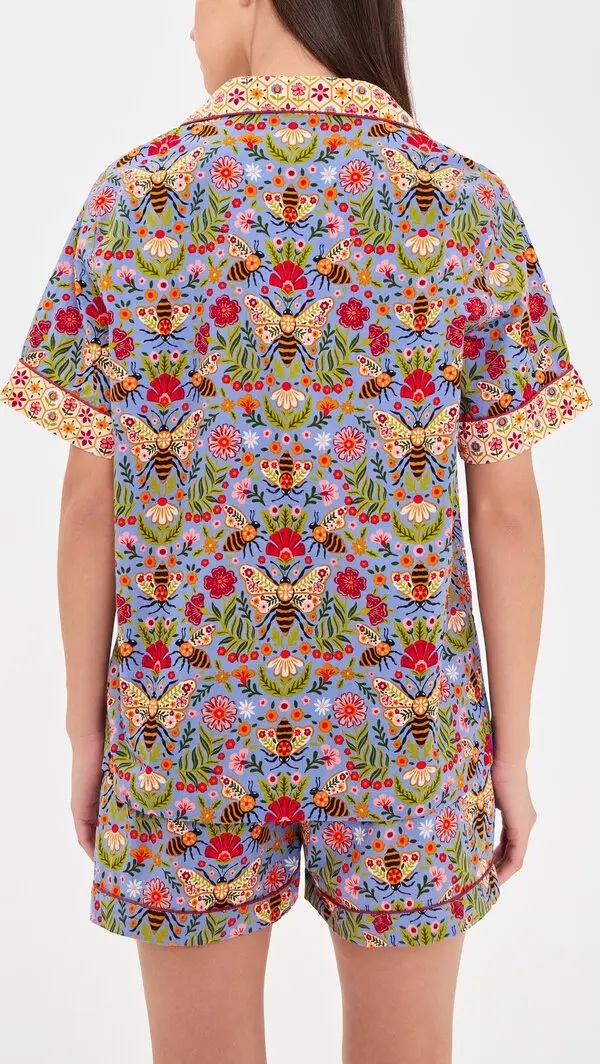 PRINTFRESH Bee Tapestry Short Pj Set
