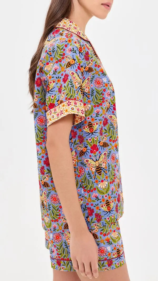 PRINTFRESH Bee Tapestry Short Pj Set
