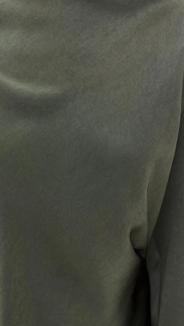 Vince Draped Cowl Neck Blouse - Dusty Olive