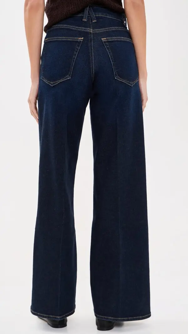 Good American Soft Tech Good Waist Palazzo Ankle Jeans