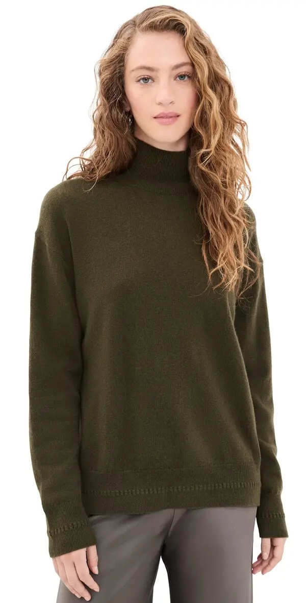 Tanya Taylor Tipper Cashmere Turtleneck Sweater - Army