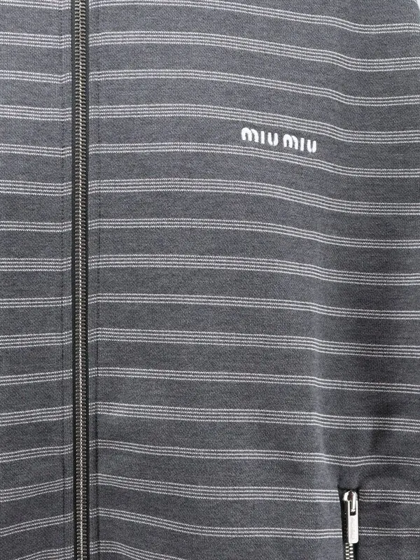 Miu Miu Striped Cotton Sweatshirt