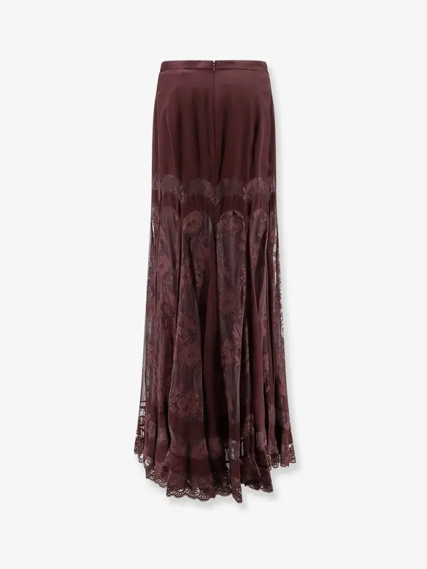 Zimmermann Valiant Silk And Lace Blend Long Skirt