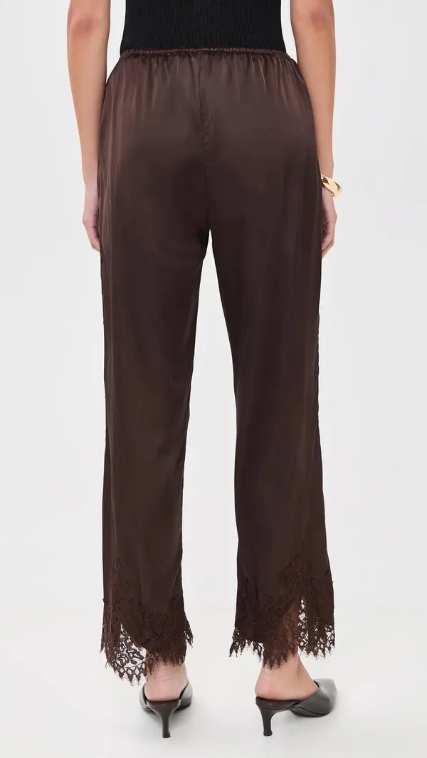 BAILEY ROSE Lace Trim Pants