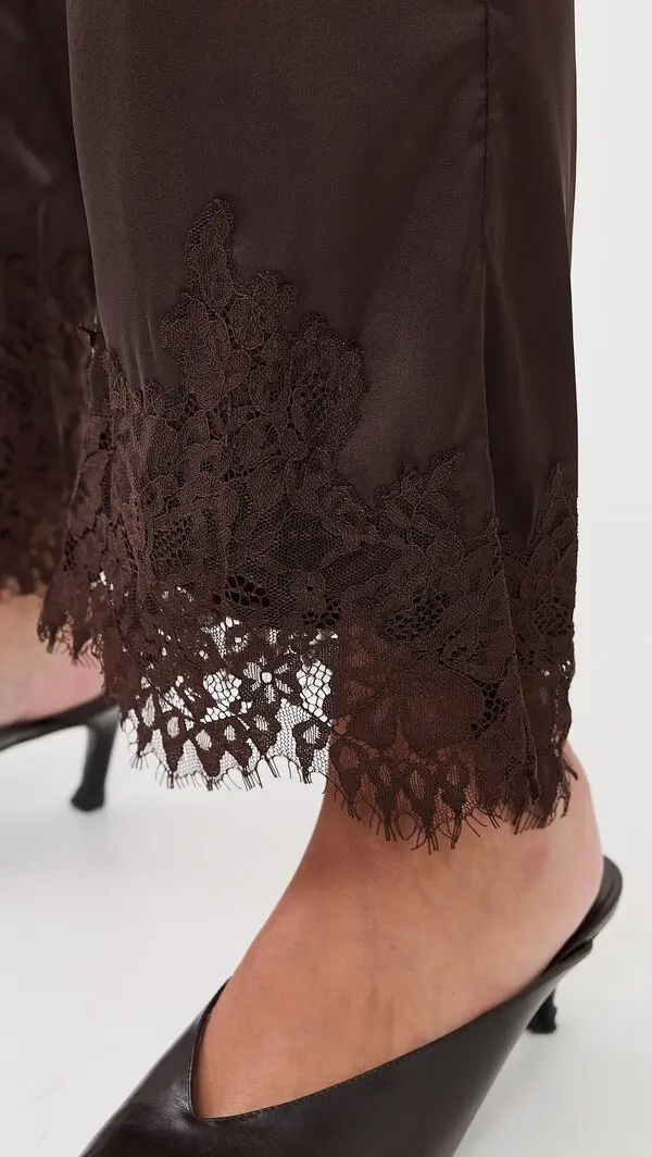 BAILEY ROSE Lace Trim Pants