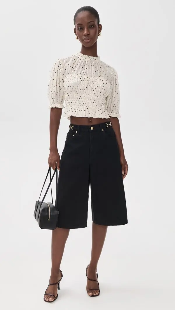 Ulla Johnson The Rowan Denim Shorts - Noir