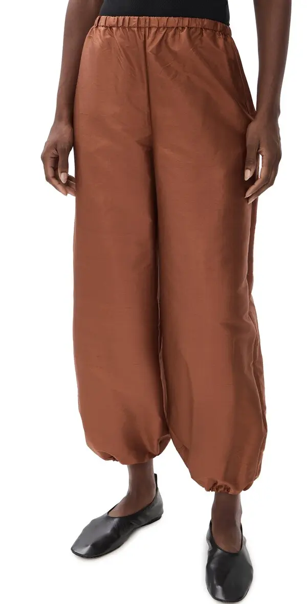BY MALENE BIRGER Lumas Silk Trousers - Brick