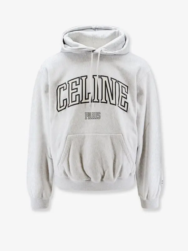 Celine Cotton Sweatshirt With Logo Lettering Print - Multicolor