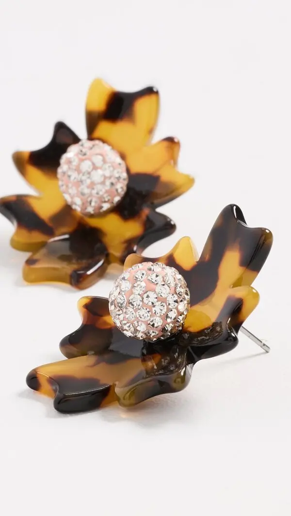 Lele Sadoughi Crystal Button Earrings