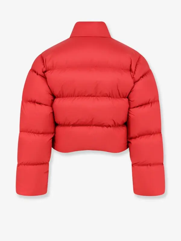Gucci Crop Fit Down Jacket With Iconic Crest - Multicolor