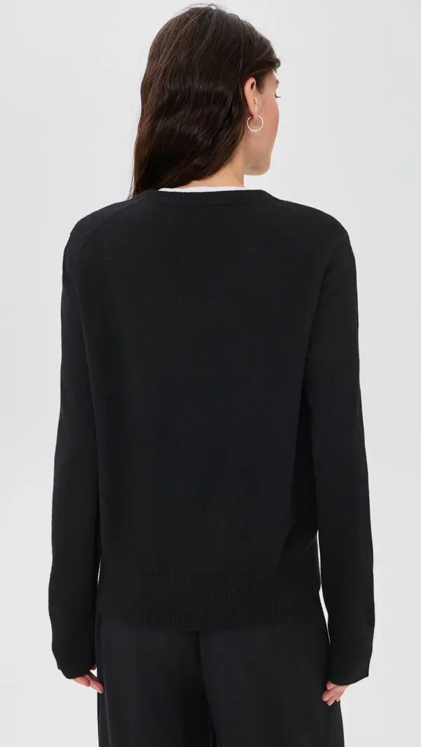 Vince Classic V Neck Sweater - Black