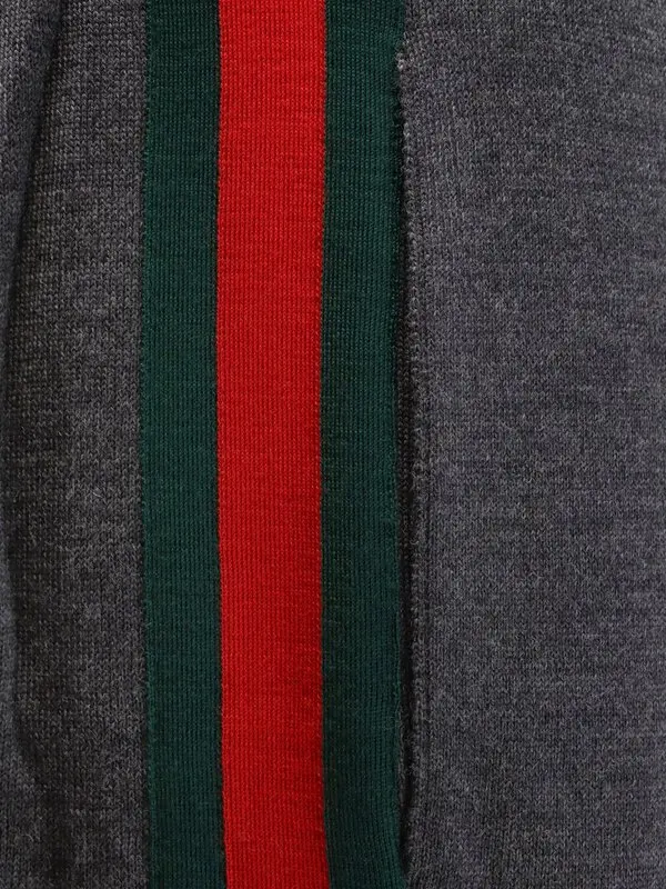 Gucci Wool Leisure Trousers With Web Insert