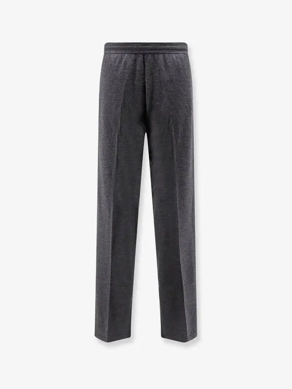 Gucci Wool Leisure Trousers With Web Insert - Gray