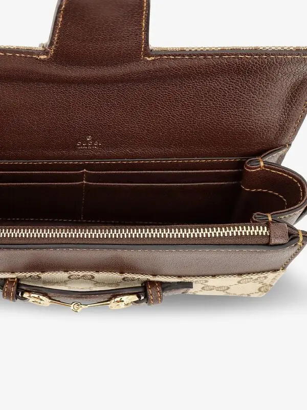 Gucci Wallet With Chain And Horse Clip - Multicolor