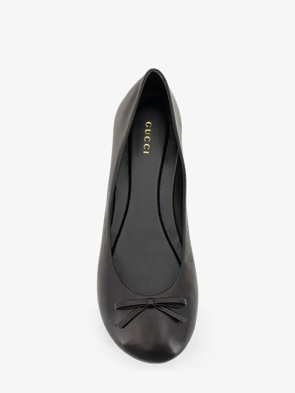 Gucci Leather And Bamboo Ballrinas