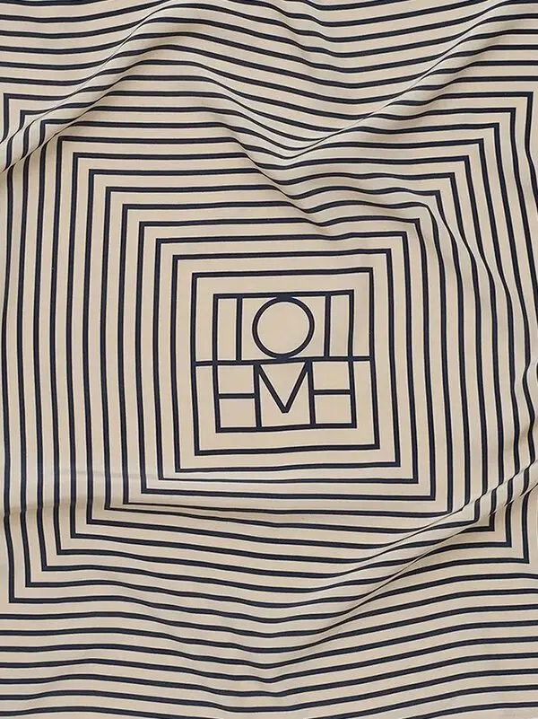 TOTEME Monogram Silk Foulard - Cream