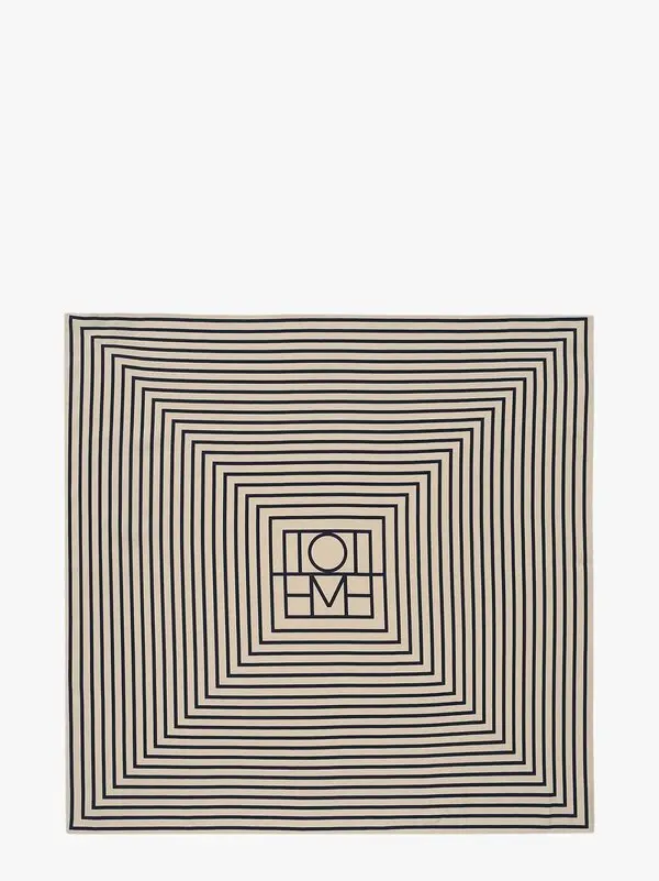 TOTEME Monogram Silk Foulard - Cream