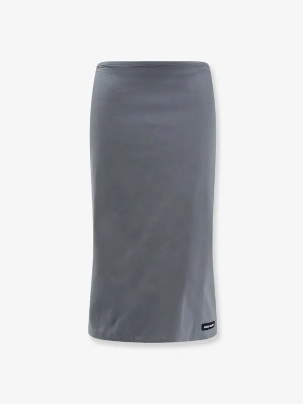 Miu Miu Cotton Blend Midi Skirt - Multicolor