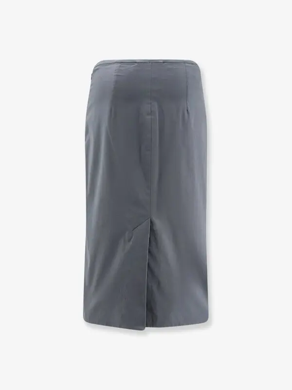 Miu Miu Cotton Blend Midi Skirt
