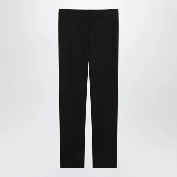 Max Mara Stretch Cotton Trousers - Black