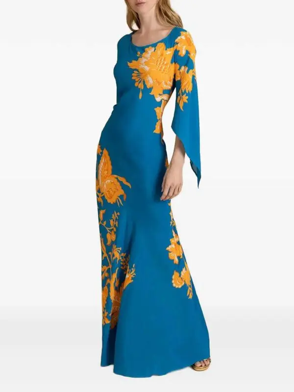 Etro Long Floral Print Dress
