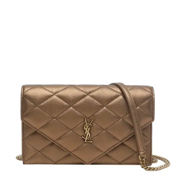 Saint Laurent Paris Chain Wallet - Gold