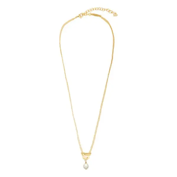 FERRAGAMO Gancini Pearl Pendant Necklace