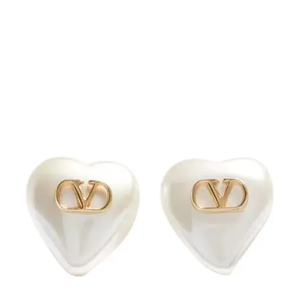 Valentino Garavani Vlogo Signature Pearl Earrings - White