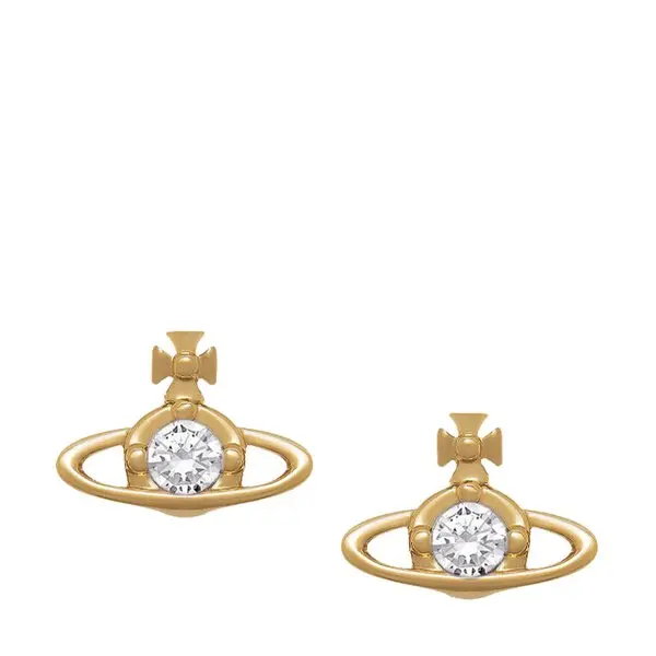 VIVIENNE WESTWOOD Nano Solitaire Earrings - Gold