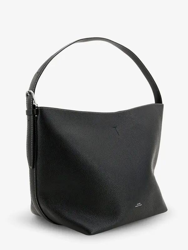 TOTEME Medium Belted Hammered Leather Shouder Bag