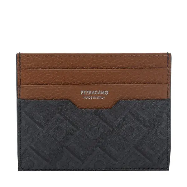 FERRAGAMO Monogram Cards Holder - Black