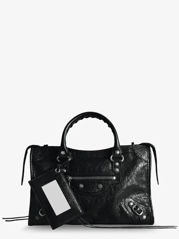 Balenciaga Le City Bag S Leather Shoulder Bag - Black