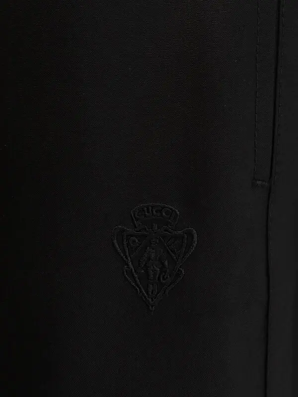 Gucci Silk Poplin Leisure Trousers With Web Ribbon