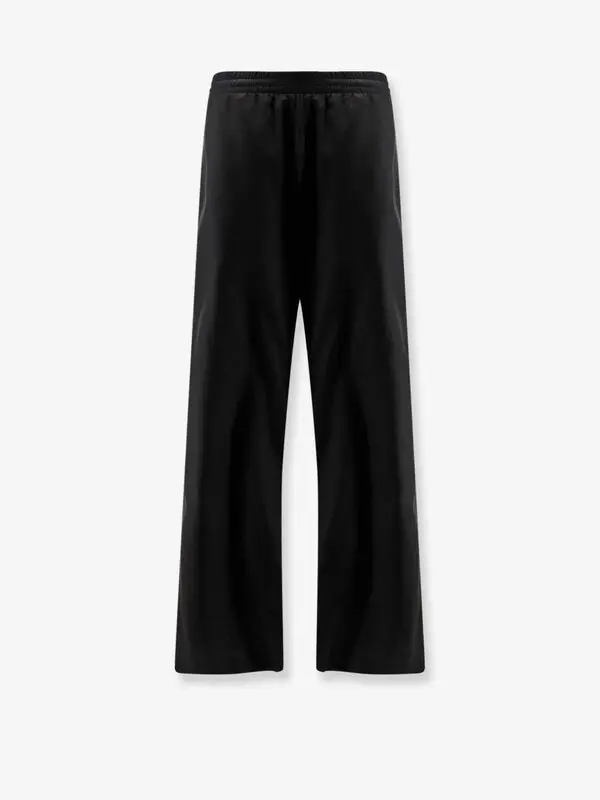 Gucci Silk Poplin Leisure Trousers With Web Ribbon - Black