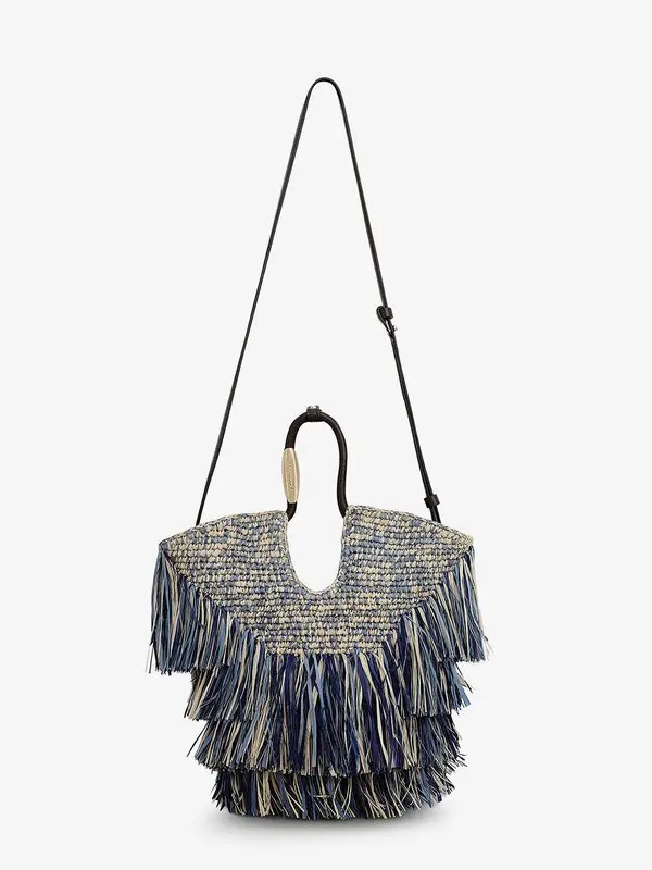 Zimmermann Goldentime Raffia Handbag