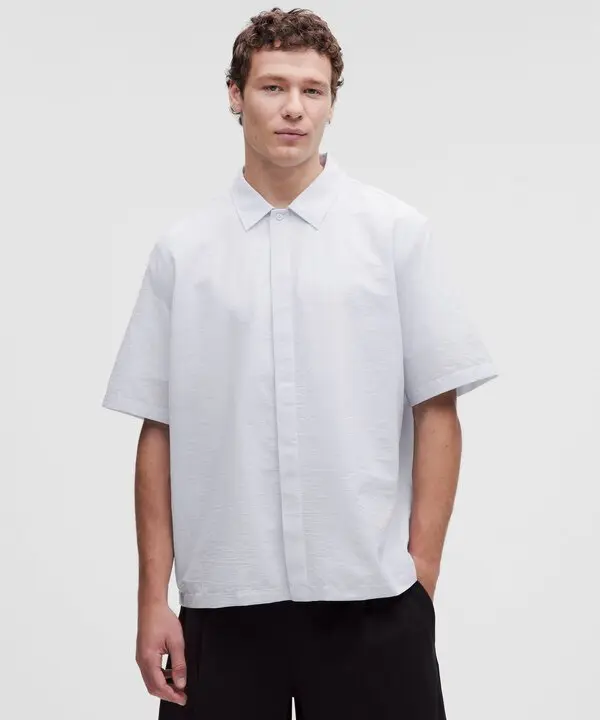 Lululemon Ultralight Wovenair Short-sleeve Collared Shirt - Starch Blue