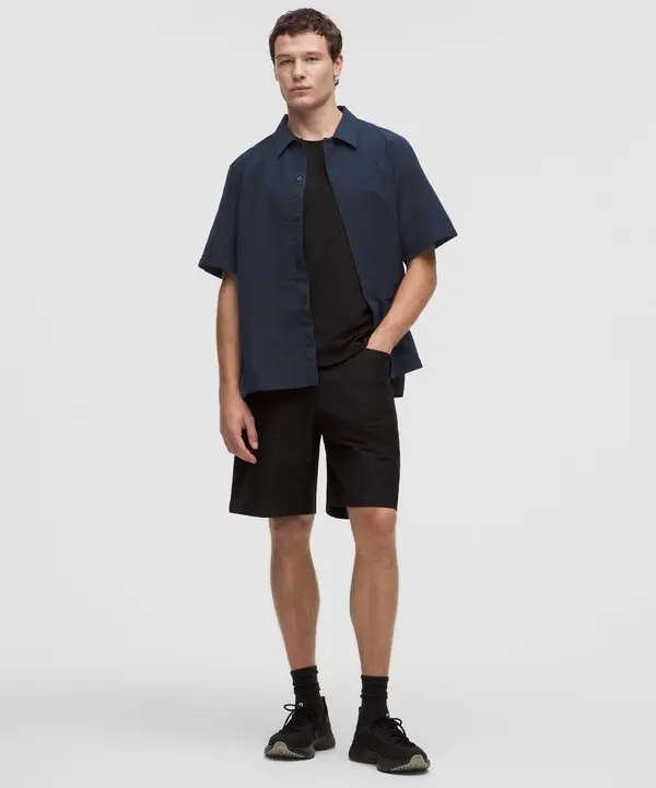 Lululemon Ultralight Wovenair Short-sleeve Collared Shirt - True Navy