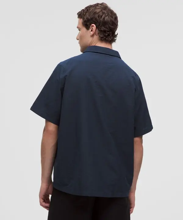 Lululemon Ultralight Wovenair Short-sleeve Collared Shirt - True Navy
