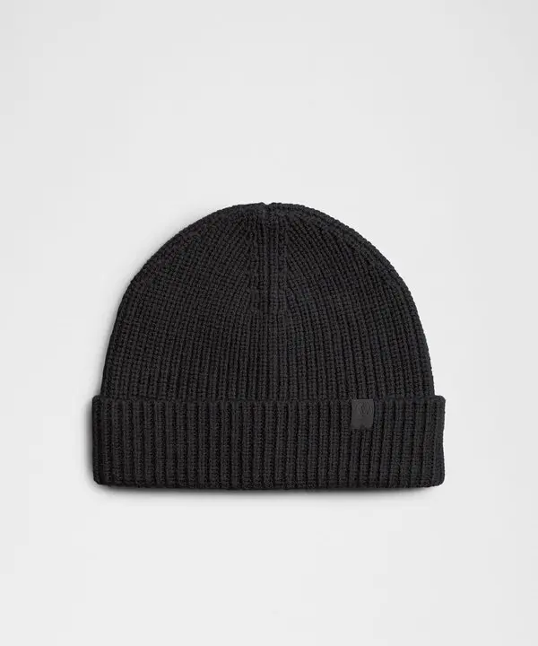 Lululemon Close-fit Wool-blend Ribbed Knit Beanie - Black