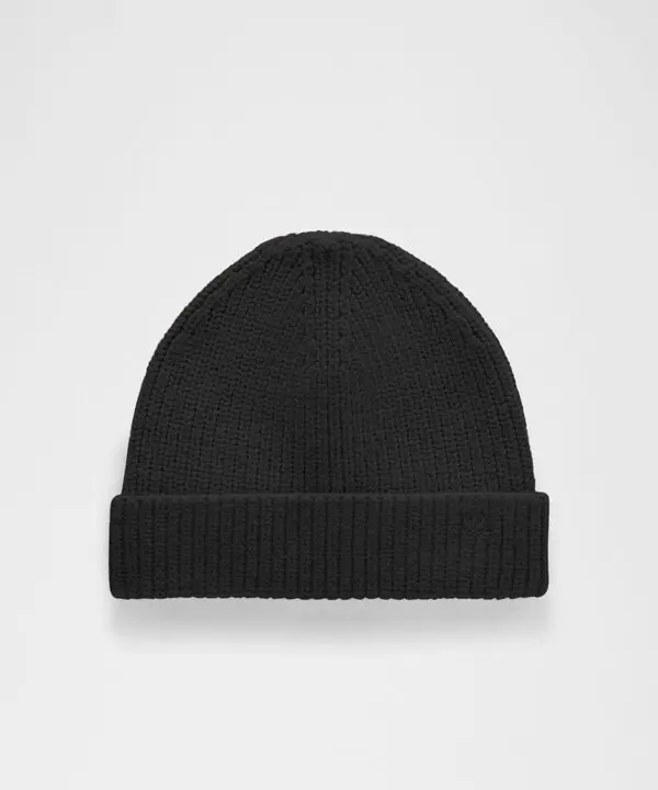 Lululemon Close-fit Wool-blend Ribbed Knit Beanie - Black
