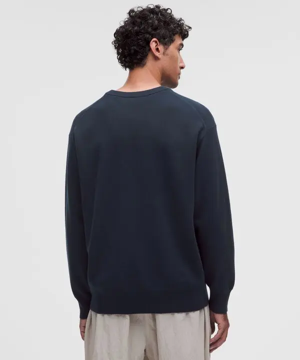 Lululemon Cotton-blend Knit Long-sleeve Crewneck - True Navy