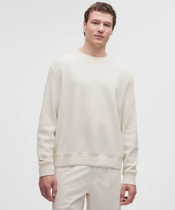 Lululemon Cotton-blend Waffle-knit Long Sleeve - Light Ivory